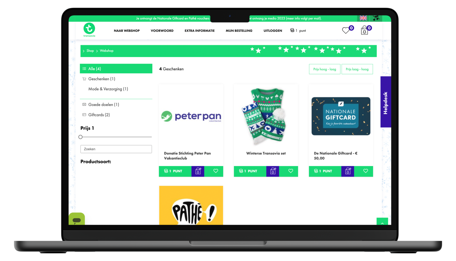 Pakketselectie Transavia 2022 - More Than Gifts
